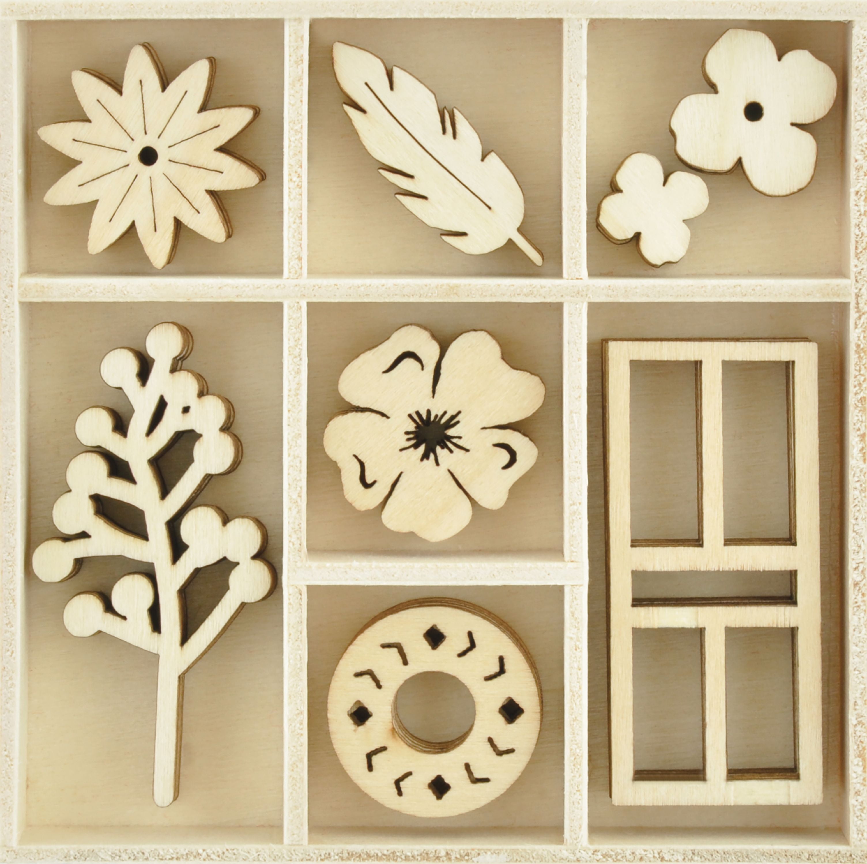 Themed Mini Wooden Flourishes 40/Pkg-Collected - Walmart.com