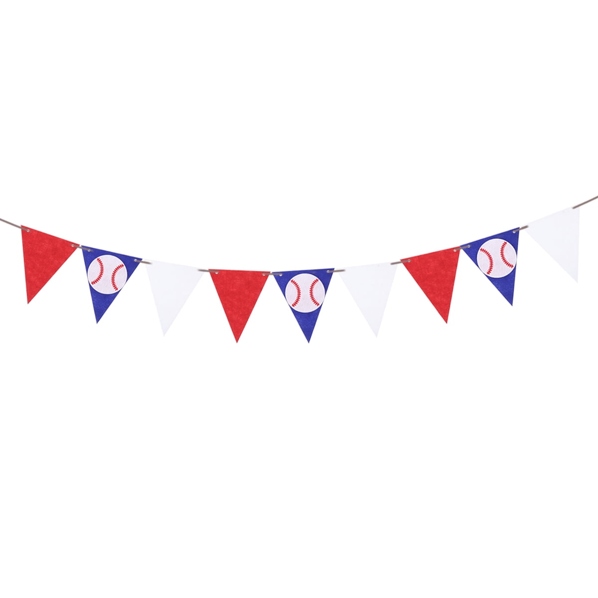 Themed Party Banner Colored Baseball Pattern Triangle Garland ...