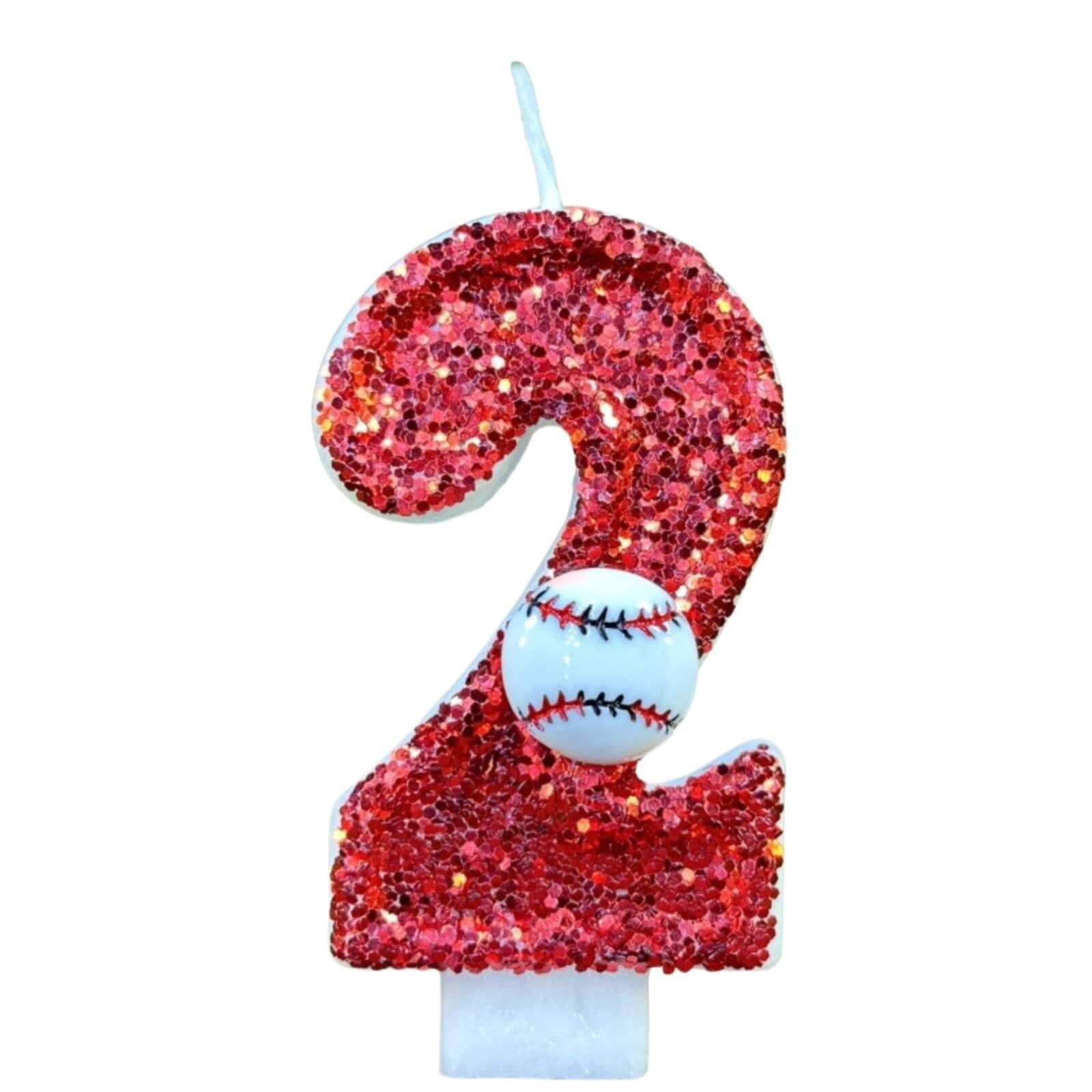 Themed Party Decorations Baseball Birthday Candle Cake Toppers Second ...