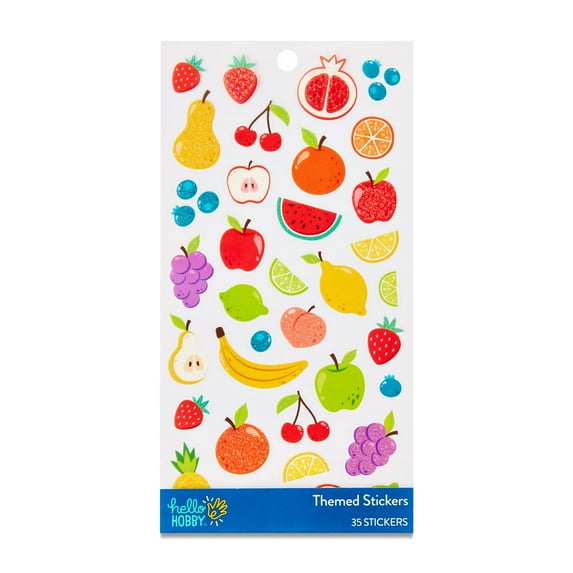 Hello Hobby Multicolor Fruit Stickers 35 Count for Personalizing ...