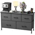 Themis Fabric Dresser,Wide Chest of Drawers Storage Unit with Metal ...