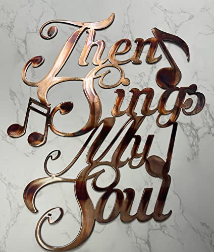 Then Sings My Soul Word Sign - Metal Wall Art - Copper Plated 14" x 18 ...