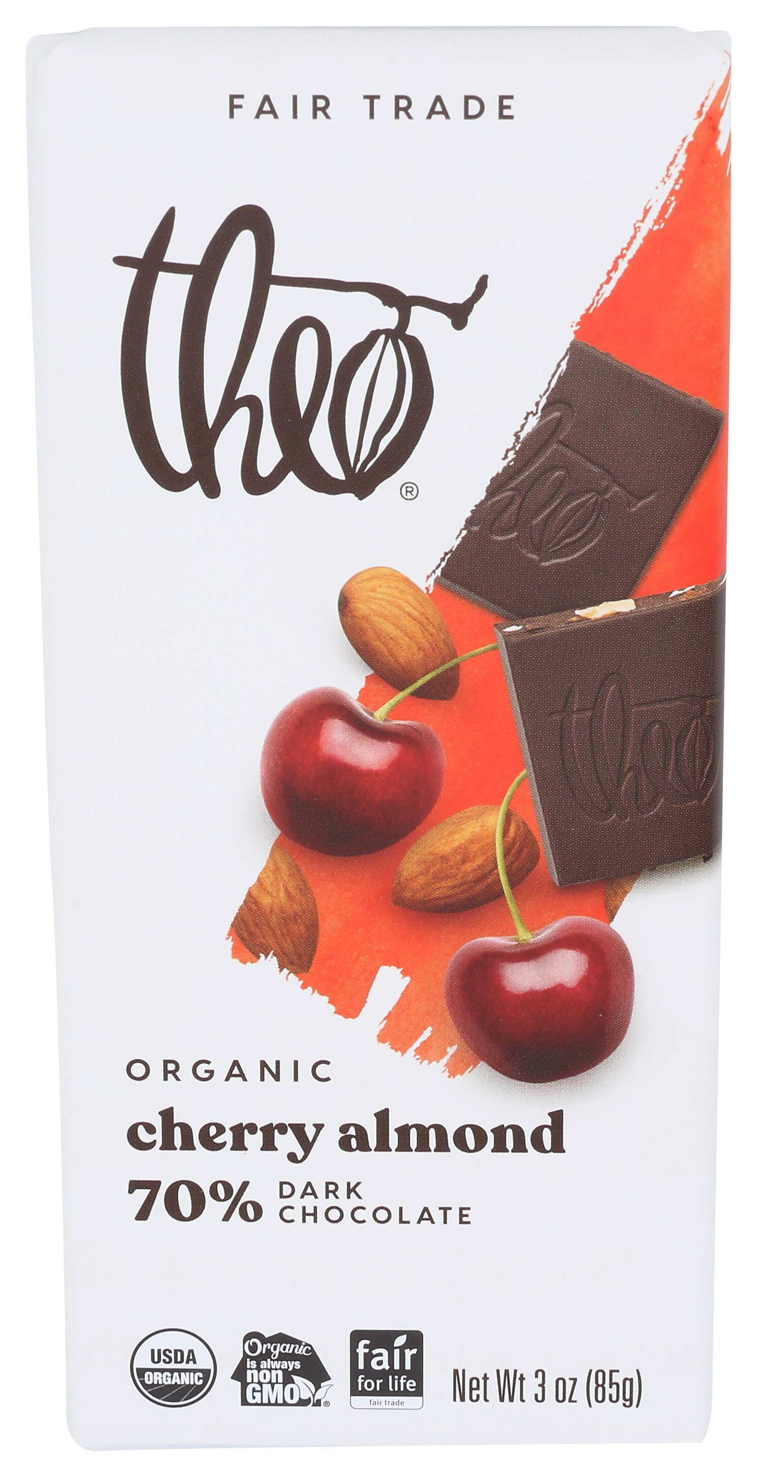 Theo Chocolate Pure Organic Dark Chocolate Bar, 70% Cacao, 12 Pack ...