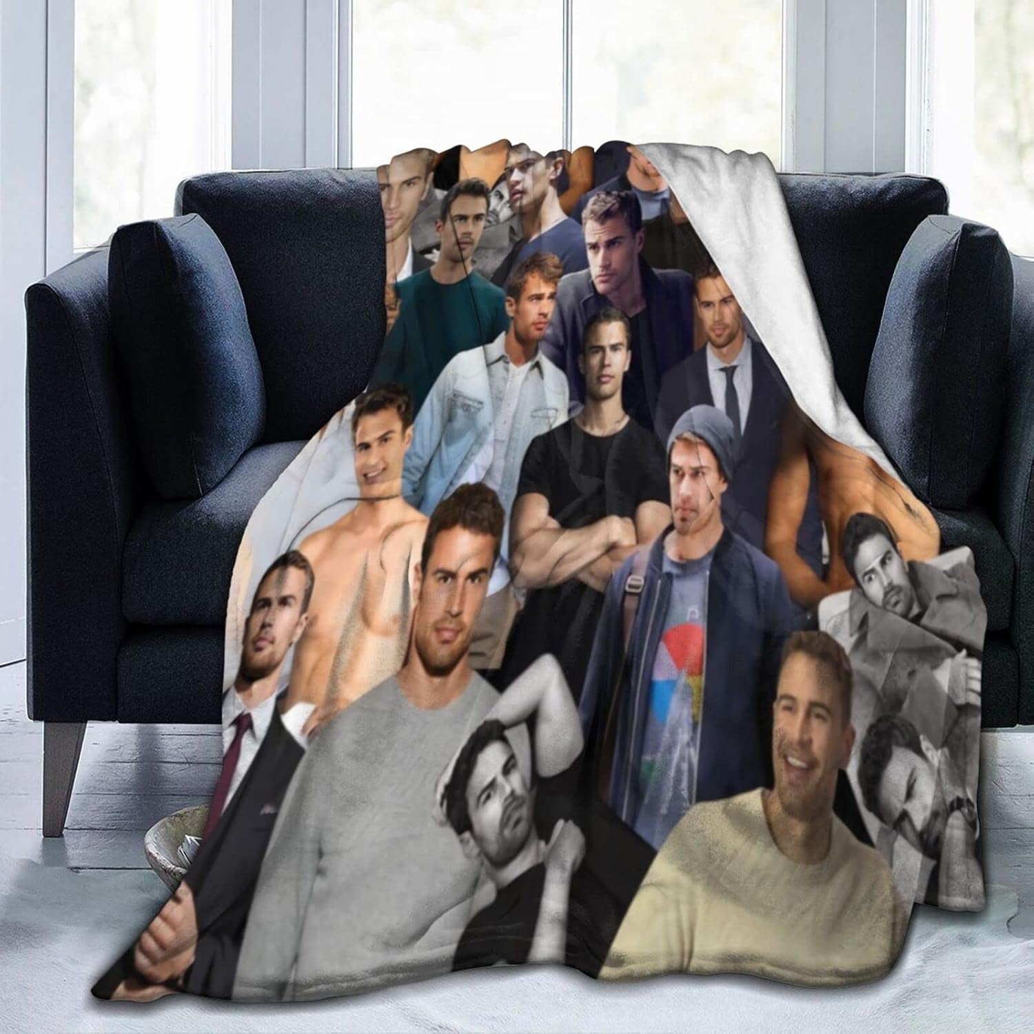 Theo James Blanket Ultra-Soft Micro Fleece Blanket for Couch Bed Car ...