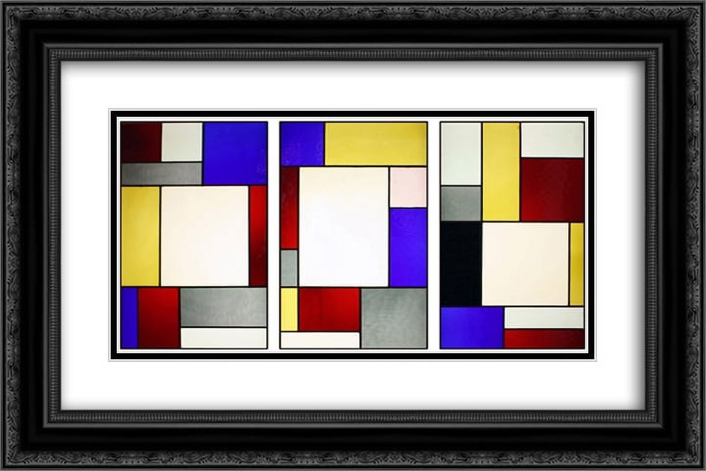 Theo van Doesburg 2x Matted 24x16 Black Ornate Framed Art Print ...