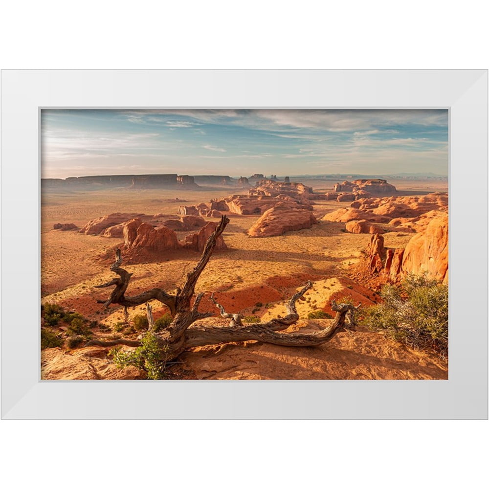 Theodore, George and Marilu 24x17 White Modern Wood Framed Museum Art ...