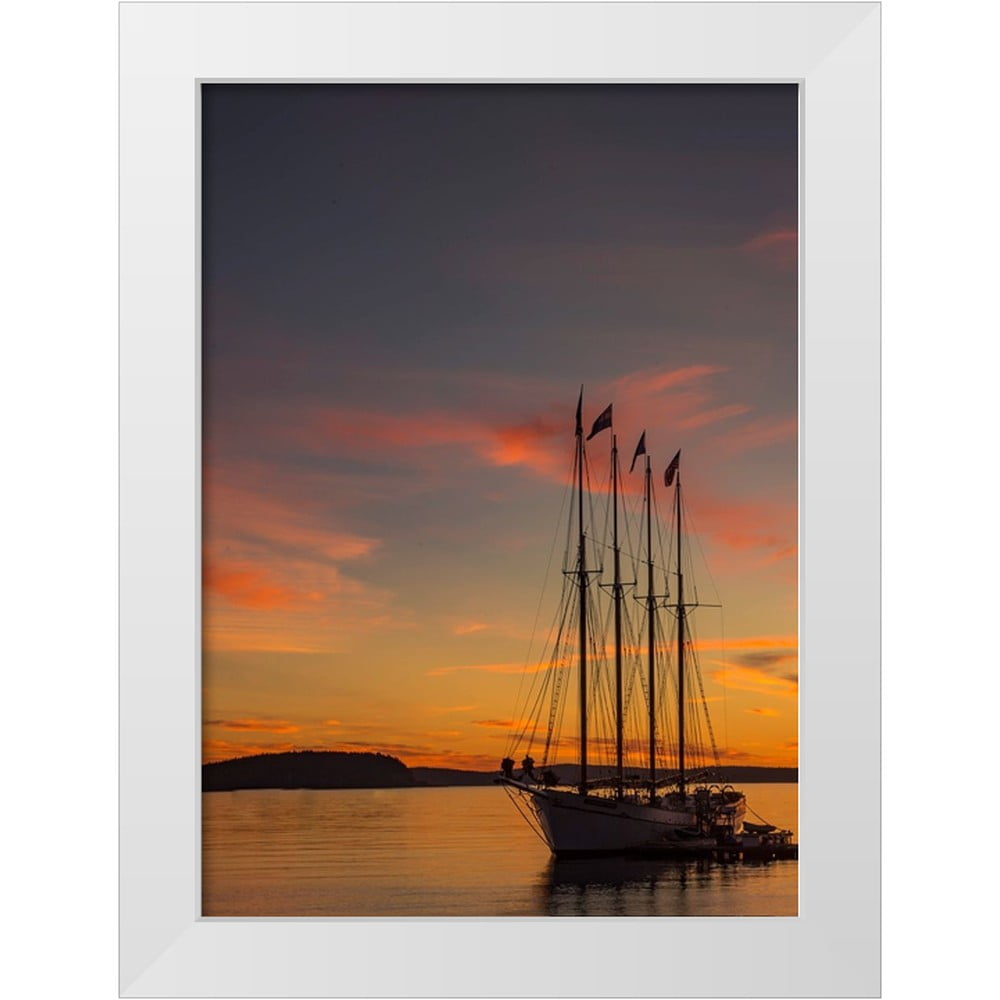 Theodore, George and Marilu 24x32 White Modern Wood Framed Museum Art ...