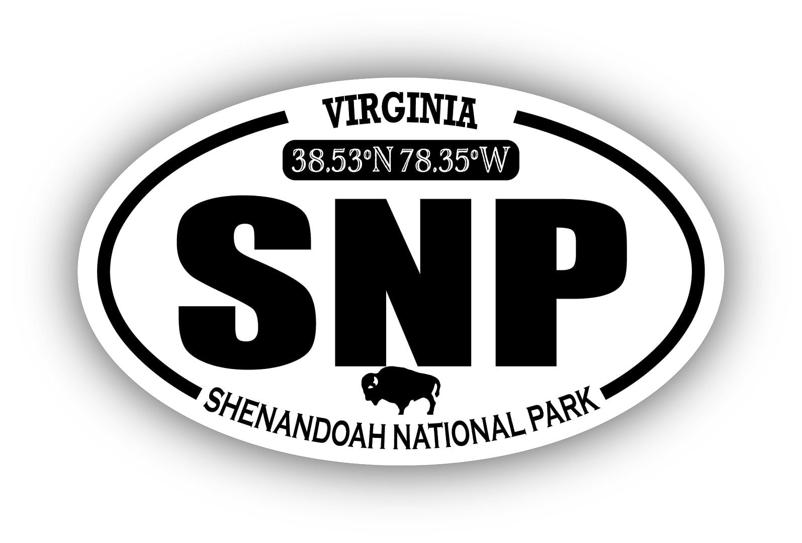 Theodore Roosevelt National Park North Dakota TRNP Oval Bumper Sticker ...