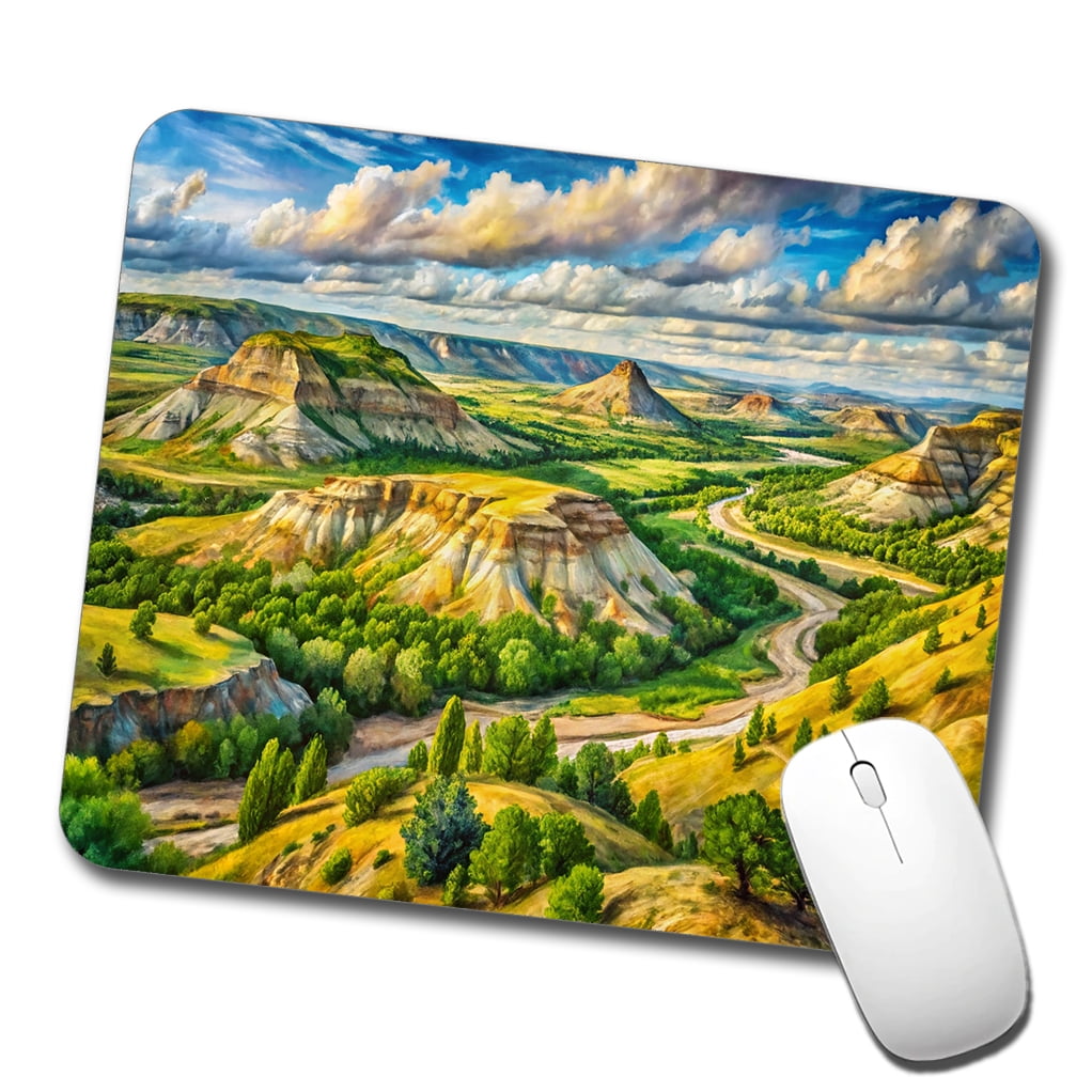 Theodore Roosevelt National Park North Dakota Watercolor Style Mouse ...