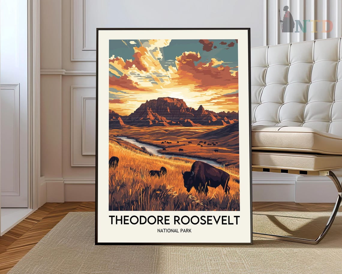 Theodore Roosevelt National Park Print, Theodore Roosevelt National ...