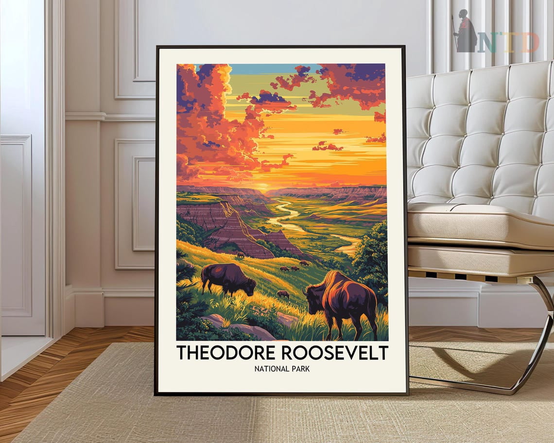 Theodore Roosevelt National Park Print, Theodore Roosevelt National ...