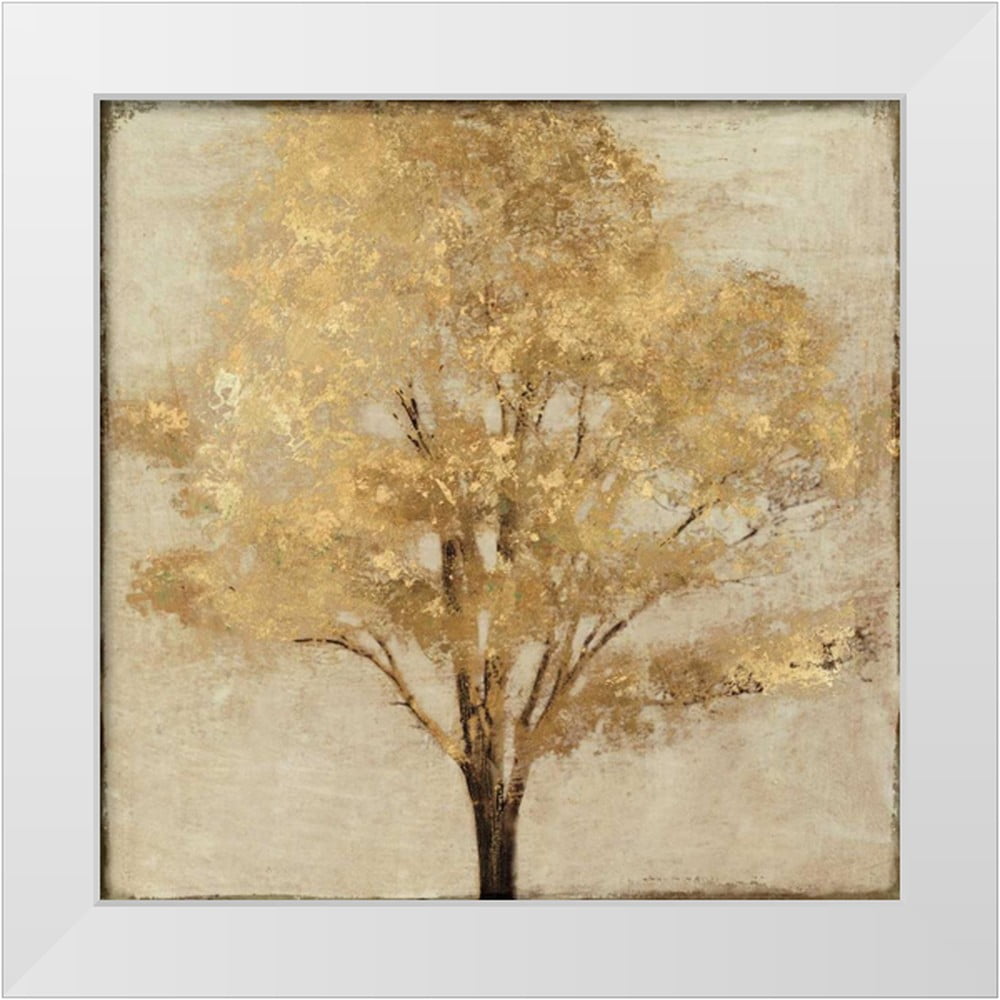 Theodosiu, Matina 20x20 White Modern Wood Framed Museum Art Print Titled - Gold Umber - Walmart.com