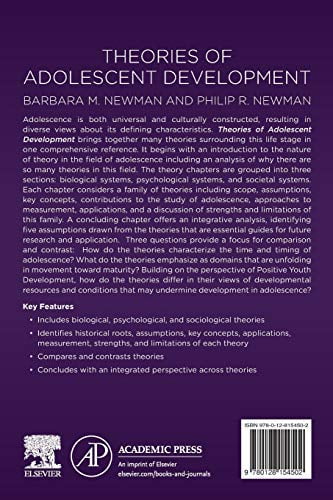 Pre-Owned Theories of Adolescent Development [Paperback] Newman ...