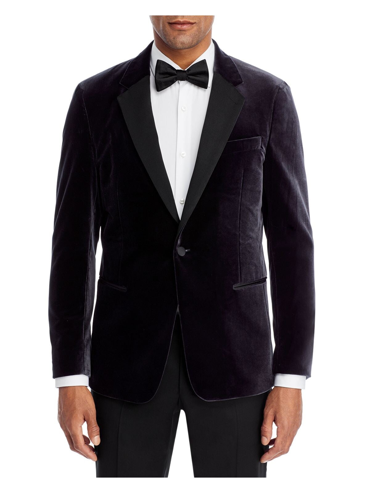 Theory Mens Chambers Velvet Slim Fit Tuxedo Jacket Black 40R - Walmart.com