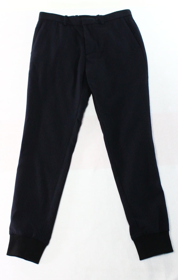 Theory Mens Packor Elastic Cuff Stripe Wool Pants 36 Eclipse Stripe ...