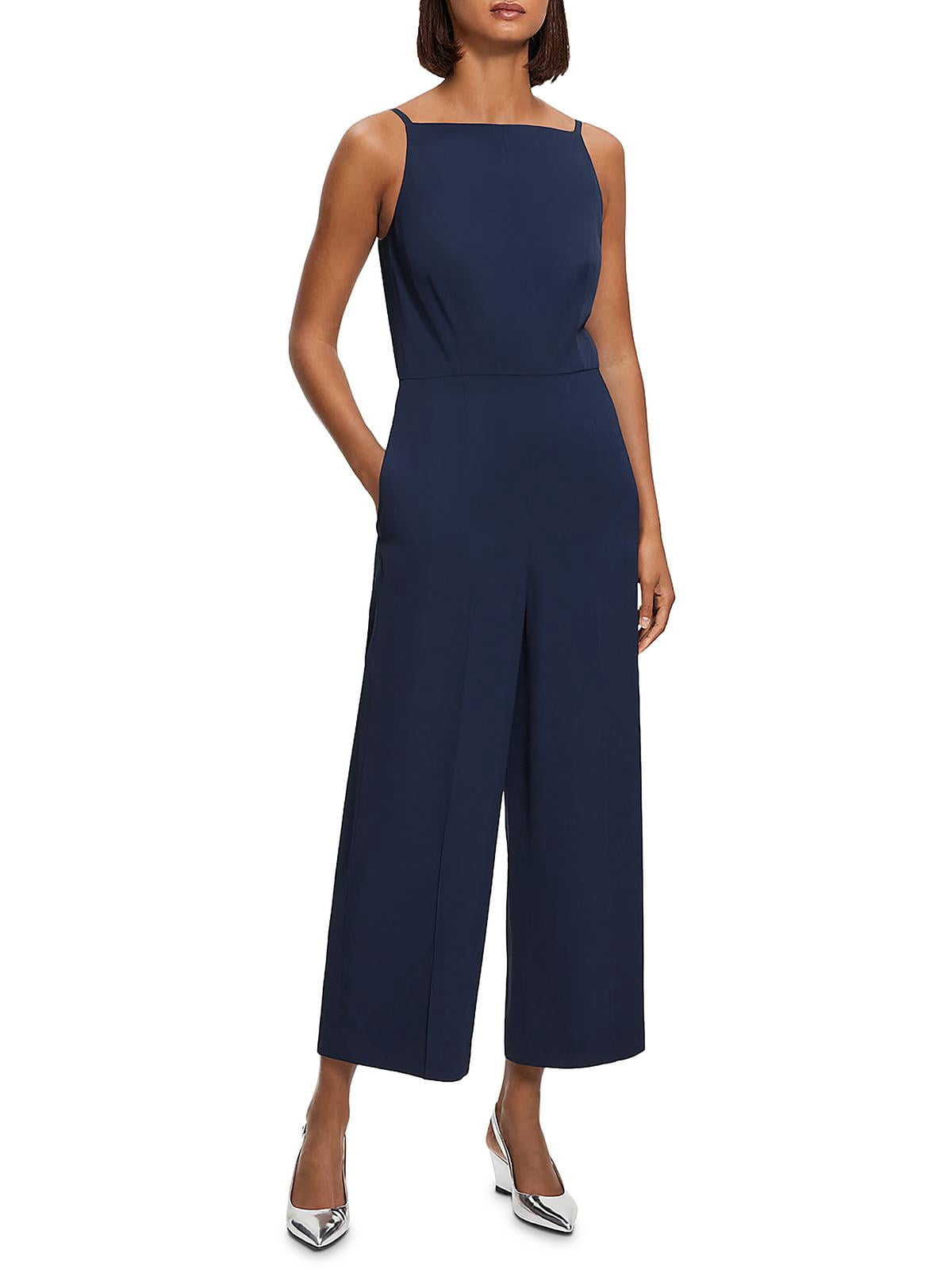 Theory Womens Square Neck Sleeveless Jumpsuit - Walmart.com