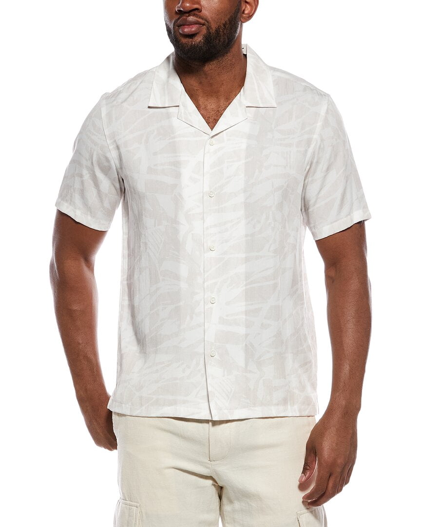 Theory mens Irving Abstract Button Front Shirt, XL, Brown - Walmart.com