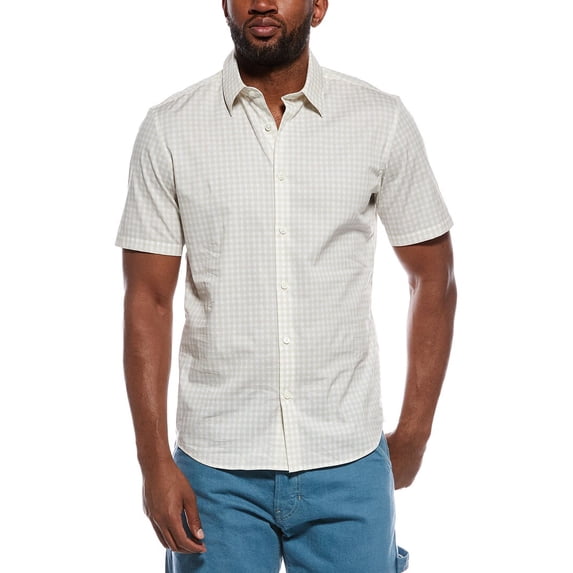 Theory mens Irving Button Front Shirt, XXL, Brown - Walmart.com