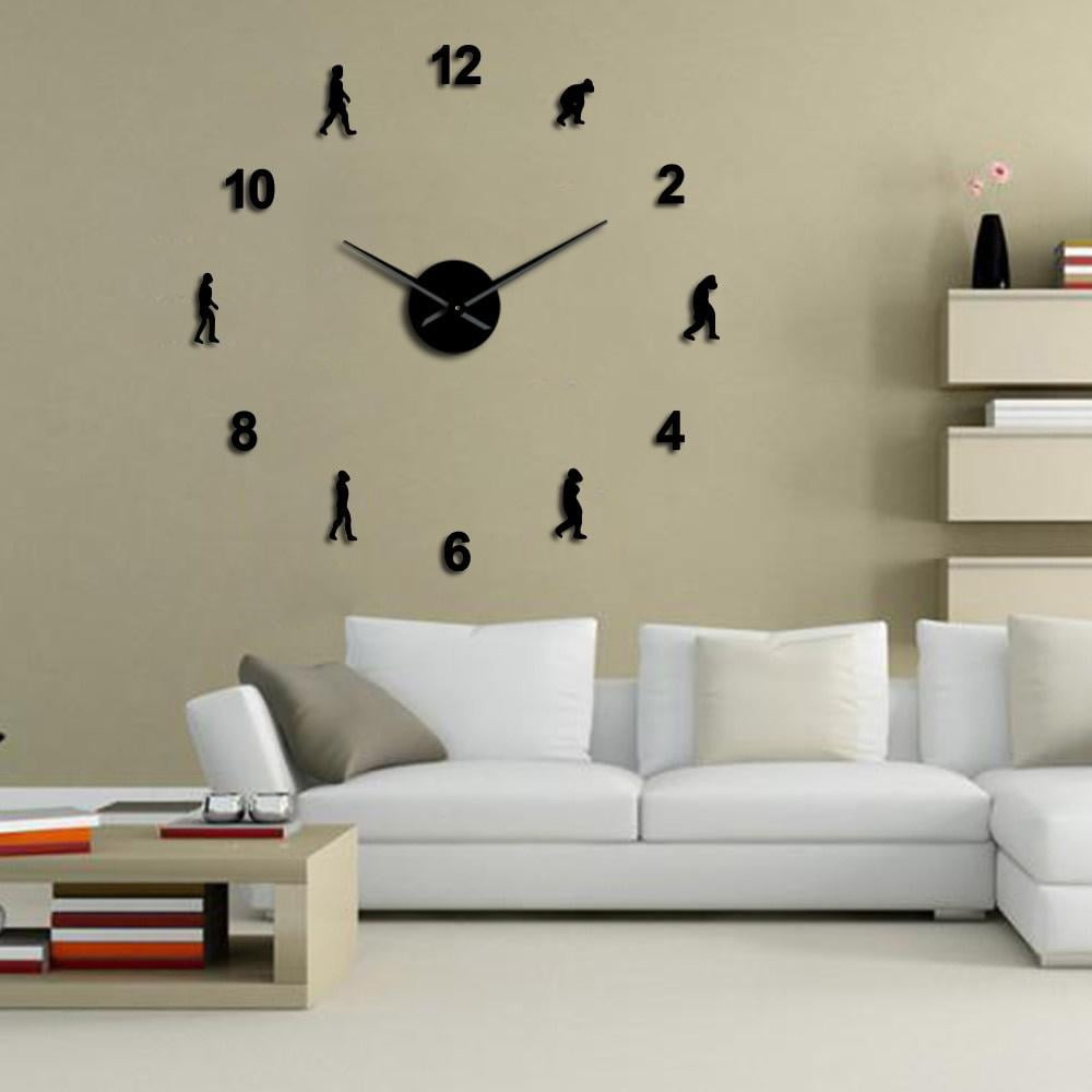 Theory of Human Evolution DIY Wall Art Giant Wall Clocks Men Evolution ...