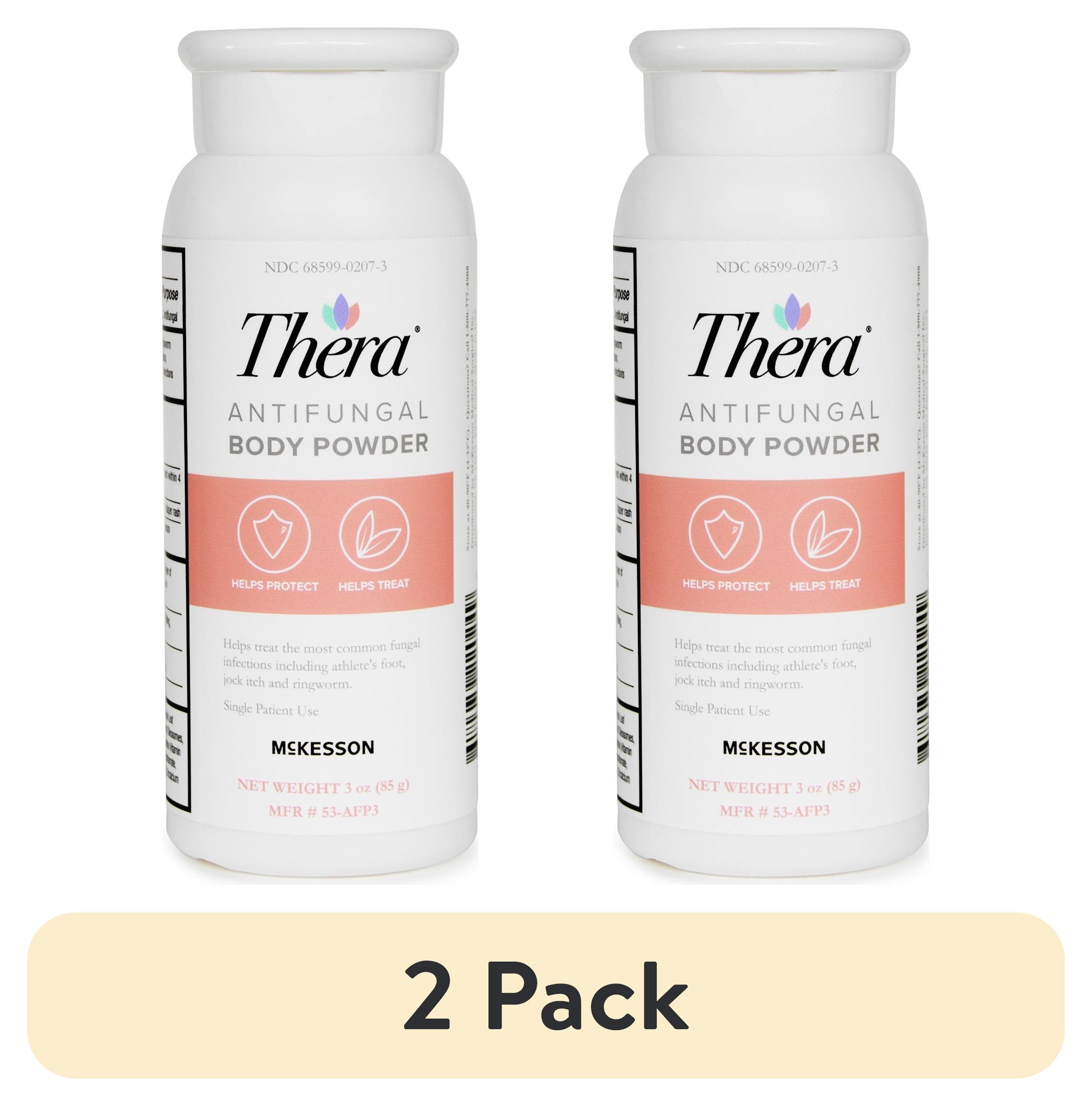 (2 pack) Thera Antifungal Body Powder for Athlete's Foot, Ringworm - 3 ...