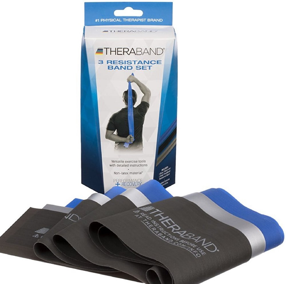 Thera-Band Latex-Free Resistance Bands 3-Pack, Advanced 1 ea (Pack of 2 ...