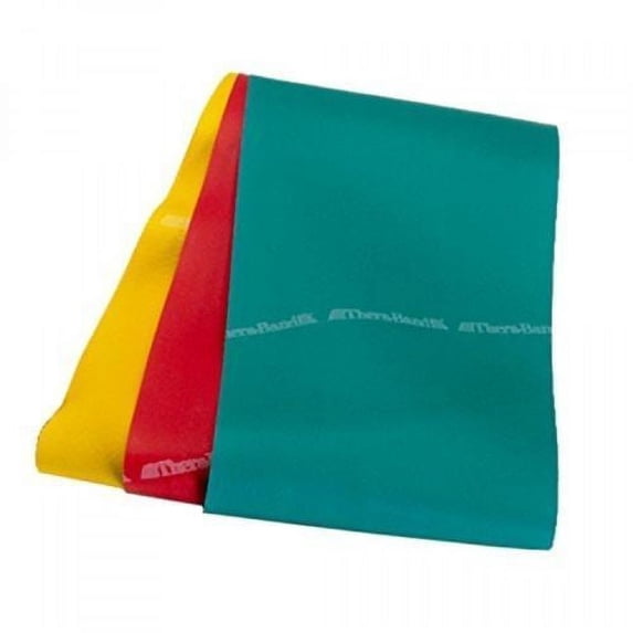 THERABAND, Resistance Bands, Latex-Free 4 ft Set, Color-Coded Levels ...