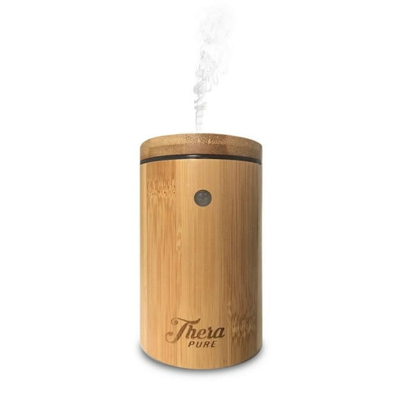 Greenair Mini Bamboo Ultrasonic Oil Diffuser with USB Power Cord, Brown ...