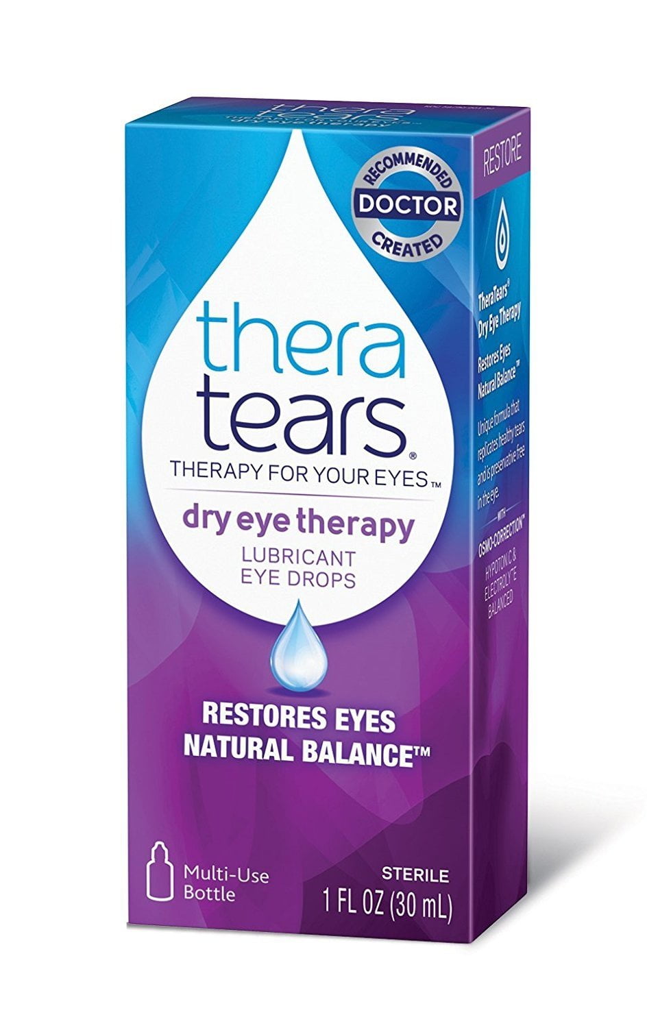 Thera Tears Lubricant Therapy Long Lasting Relief Eye Drops, 1 oz ...