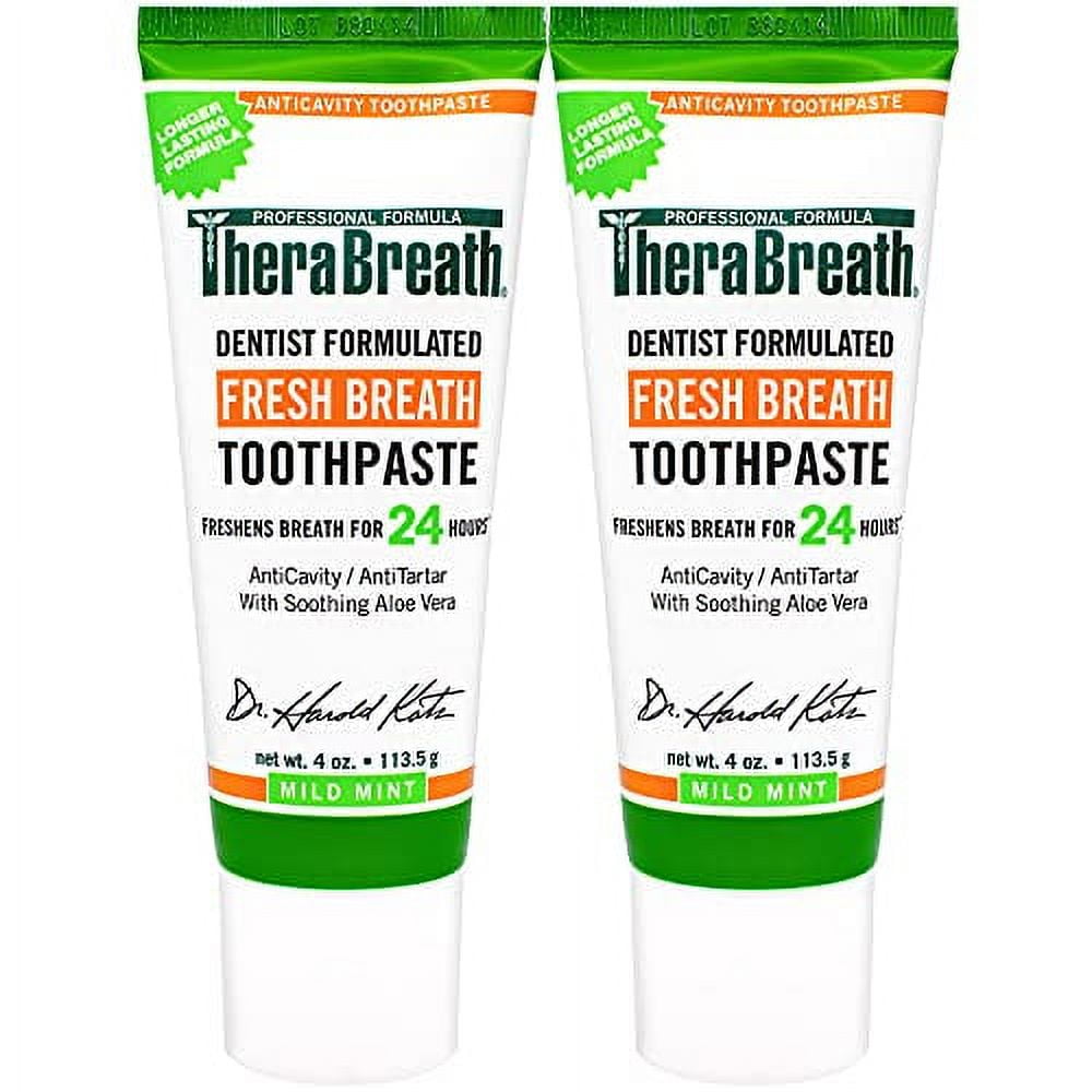 TheraBreath Fresh Breath Dentist Formulated 24-Hour Toothpaste, Mild ...
