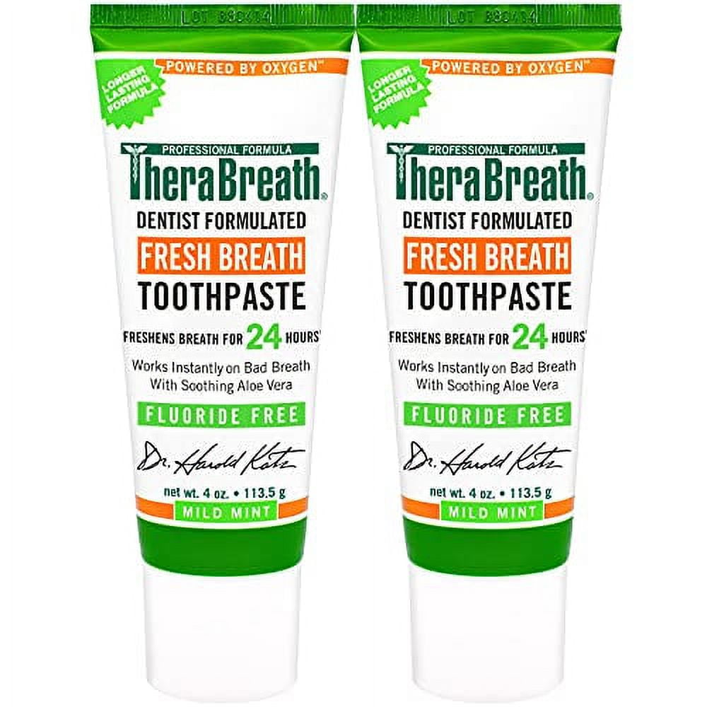 TheraBreath Dental Fresh Breath Toothpaste, Dentist Formulated ...