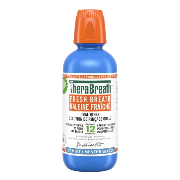 TheraBreath Fresh Breath Oral Rinse, Dental Mouthwash, Bad Breath ...