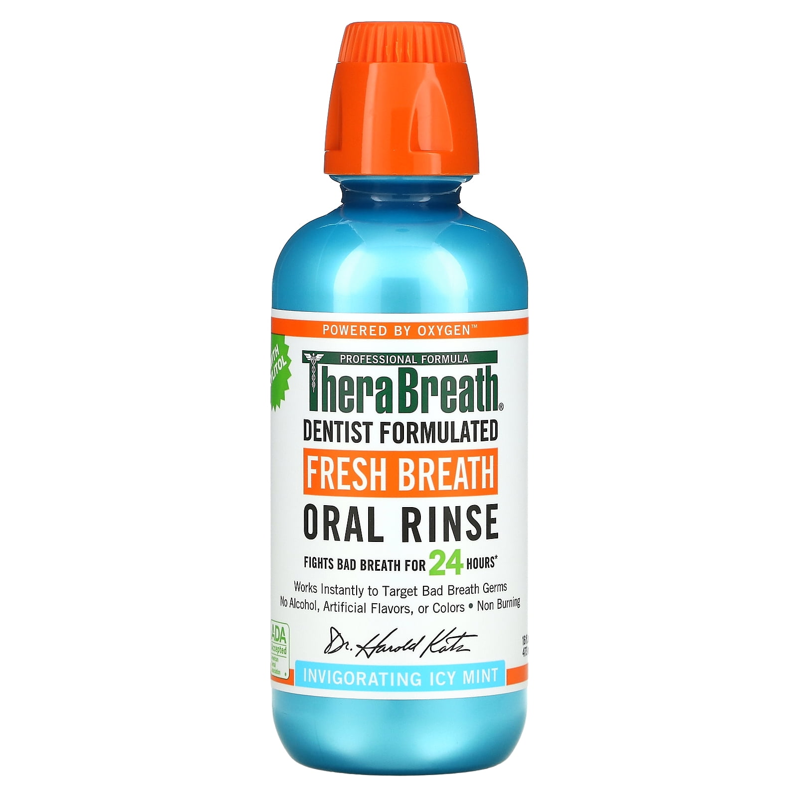 TheraBreath, Fresh Breath Oral Rinse, Invigorating Icy Mint, 16 fl oz ...