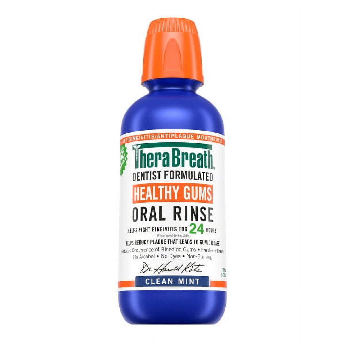 TheraBreath Healthy Gums Mouthwash, Antigingivitis Oral Rinse, Clean ...