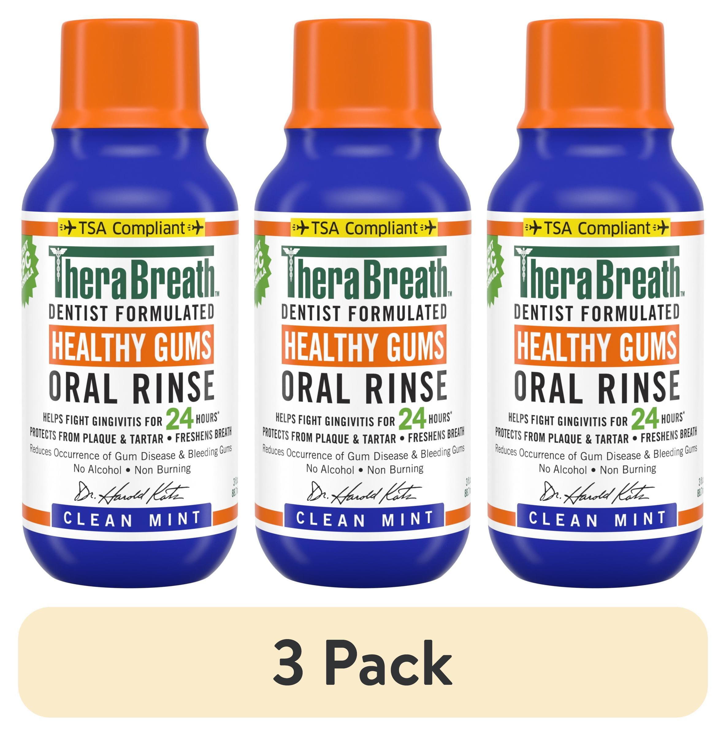(3 pack) TheraBreath Healthy Gums Mouthwash, Antigingivitis Mouth Rinse ...