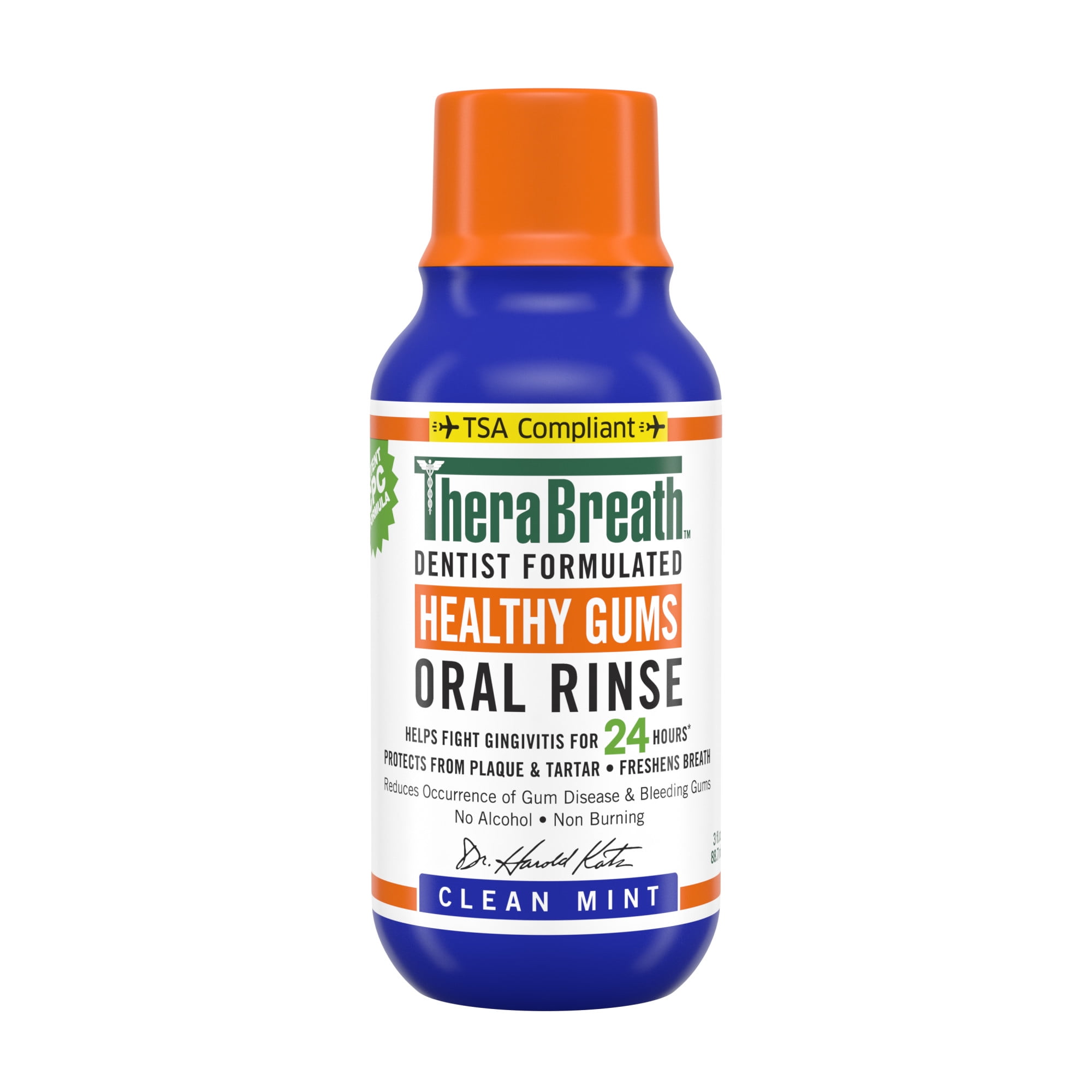 TheraBreath Healthy Gums Mouthwash, Antigingivitis Mouth Rinse for Adults, Clean Mint, 3 oz ...
