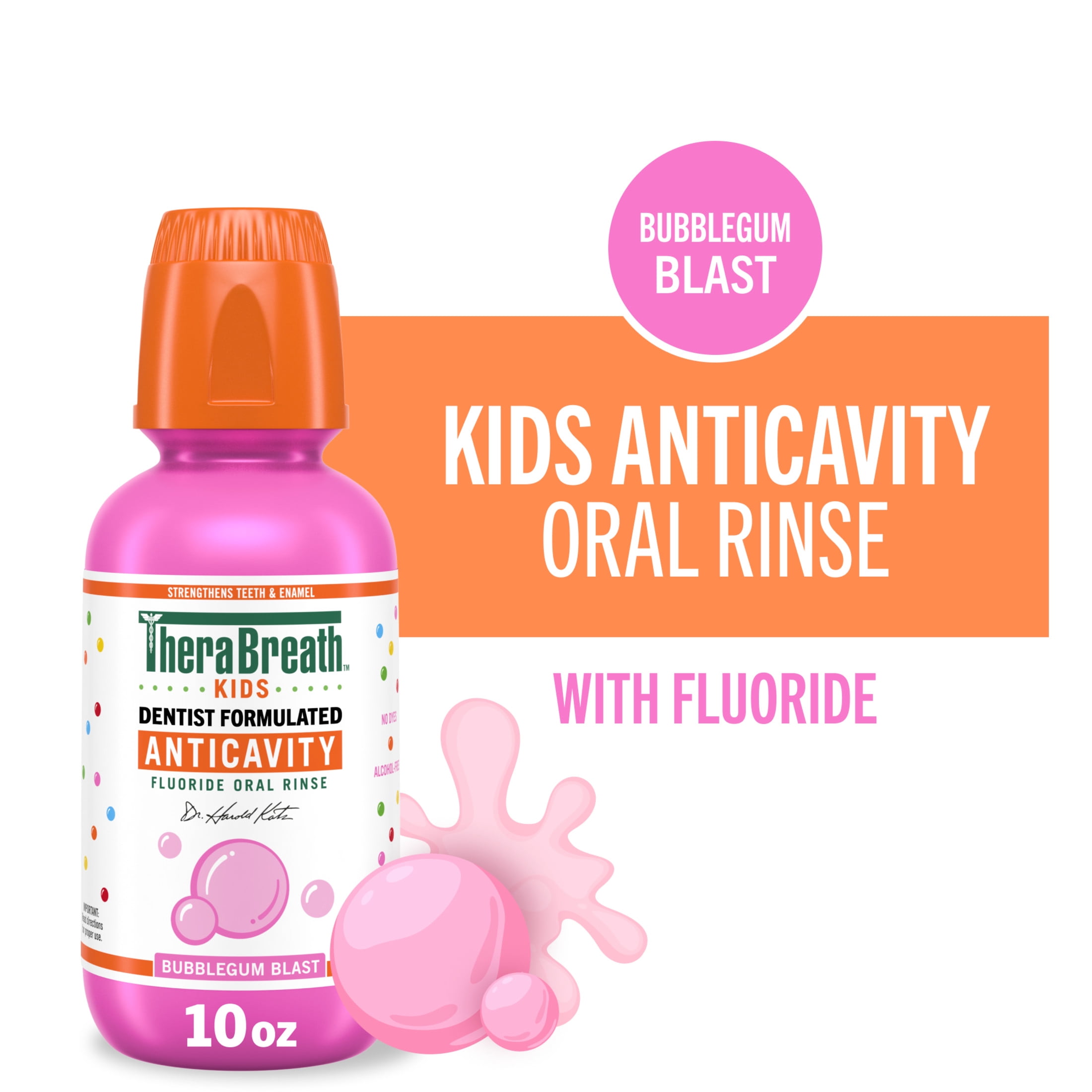 TheraBreath Kids Anticavity Fluoride Oral Rinse, Strengthens Teeth ...