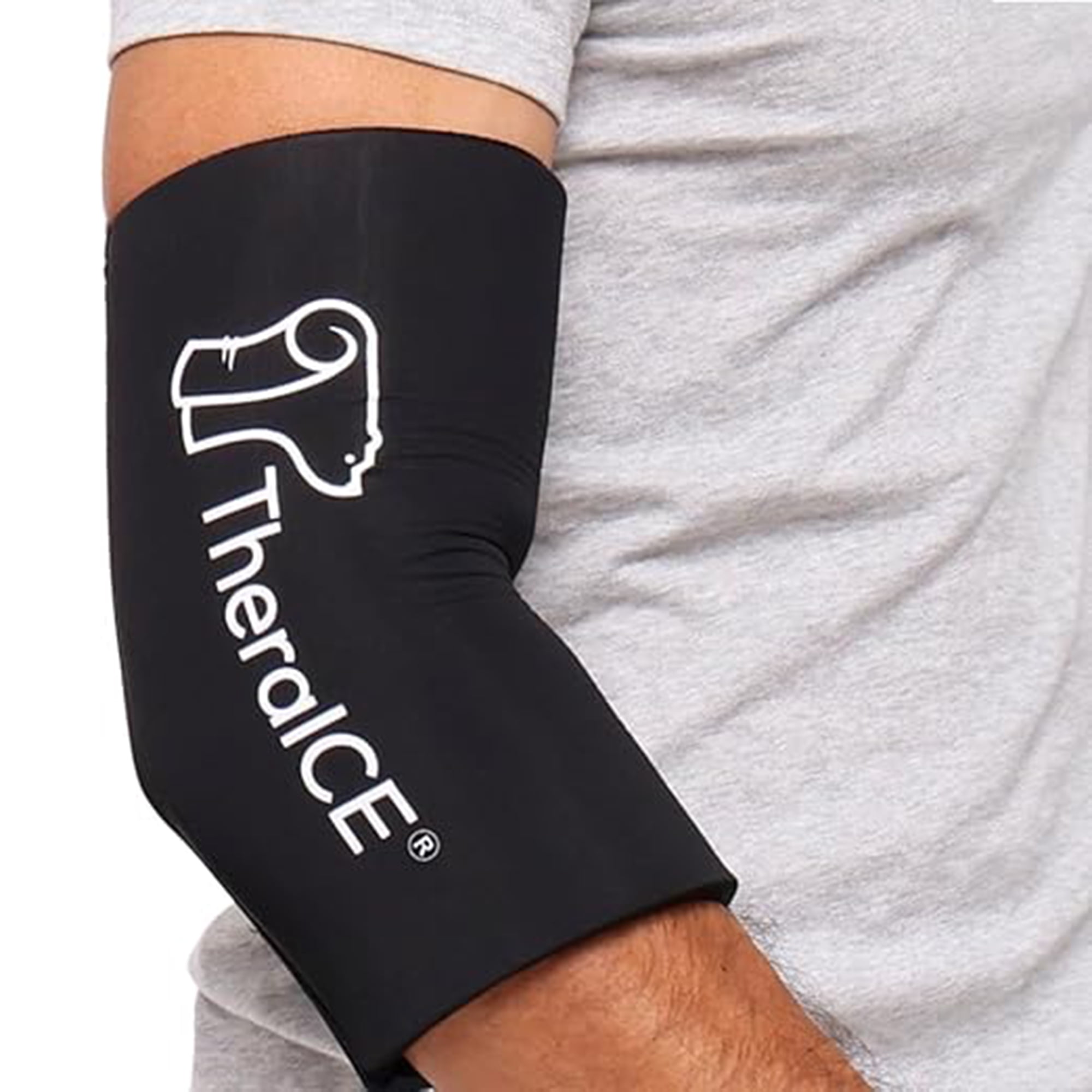 TheraICE Elbow Ice Pack Compression Sleeve for Injuries, Reusable Gel ...