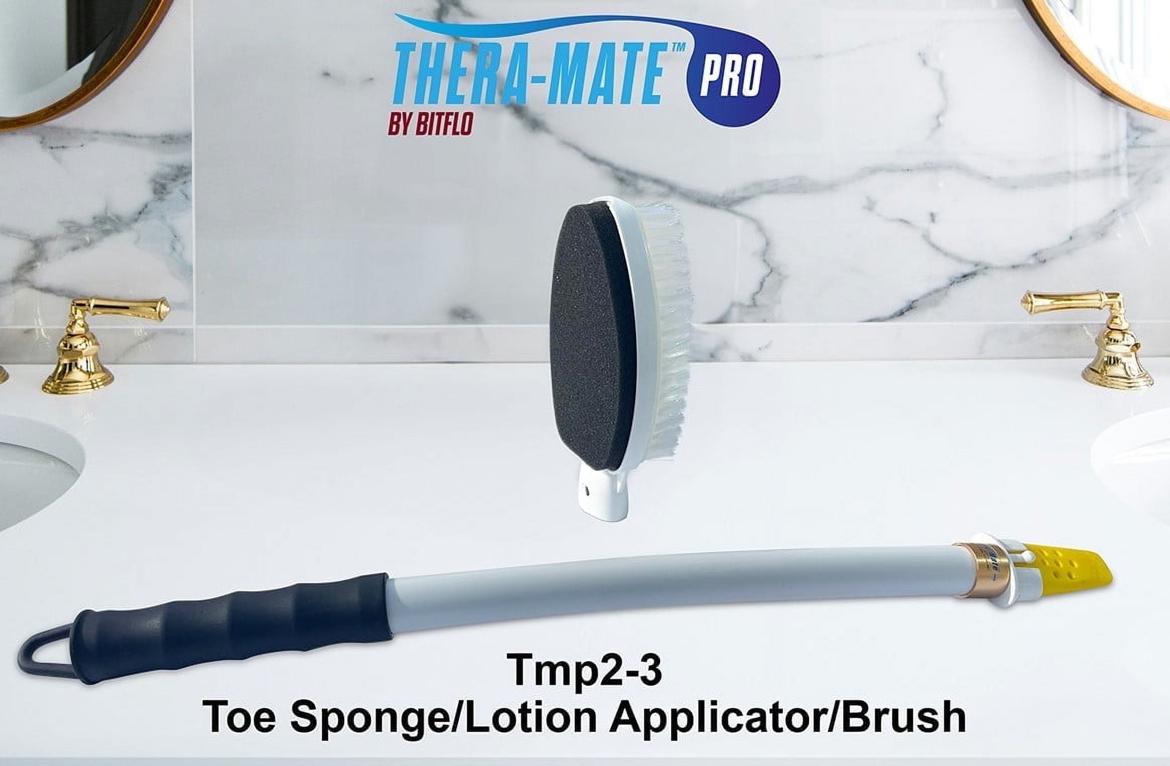 Adjustable Bath Brush with Body Sponge, Toe Sponge & Phone Adaptor ...