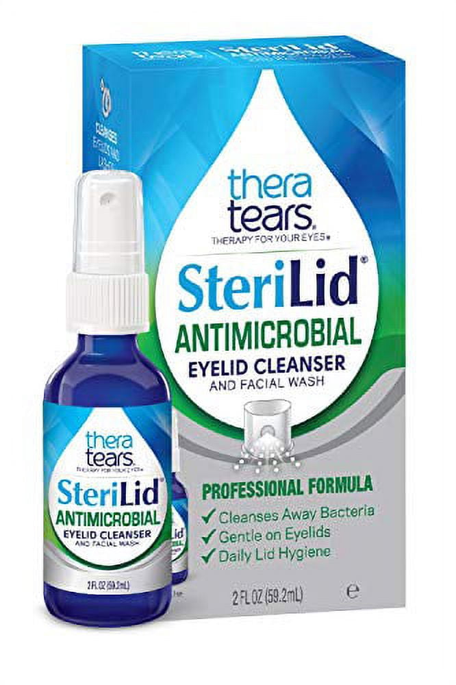 TheraTears Antimicrobial Eyelid Facial Wash, with Hypochlorous 2 Fl oz ...