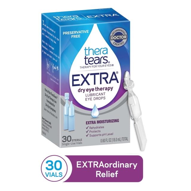 TheraTears Extra Dry Eye Lubricant Eye Drops, Preservative Free, Daily ...