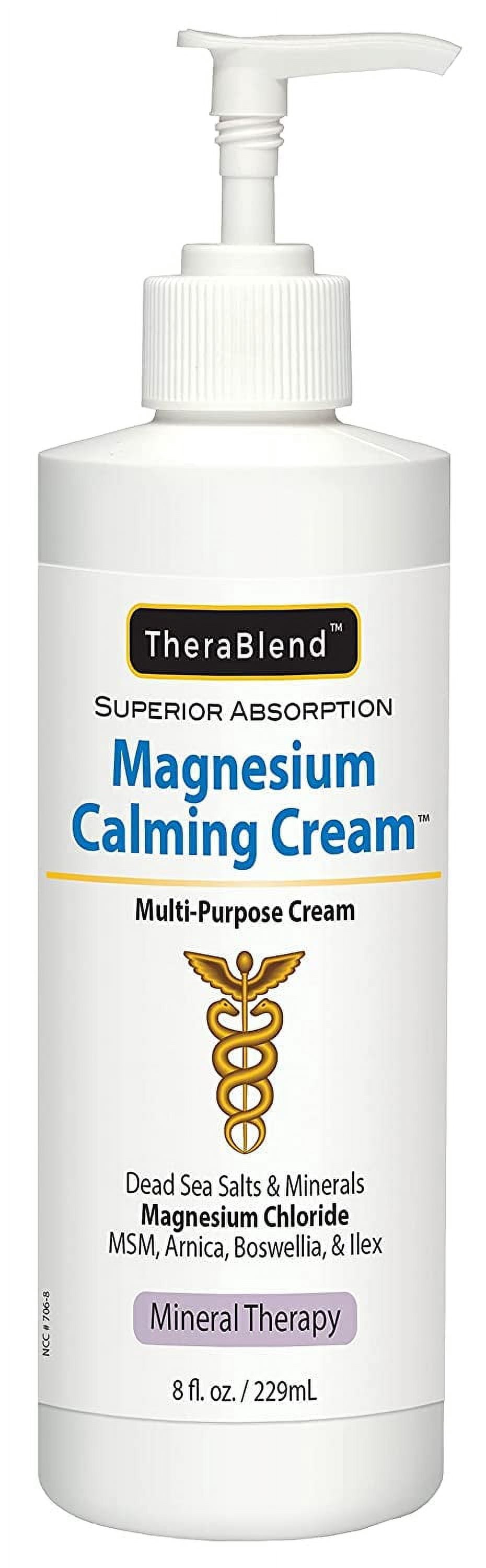 Therablend Magnesium Calming Cream with MSM and Dead Sea Salts (16 oz ...