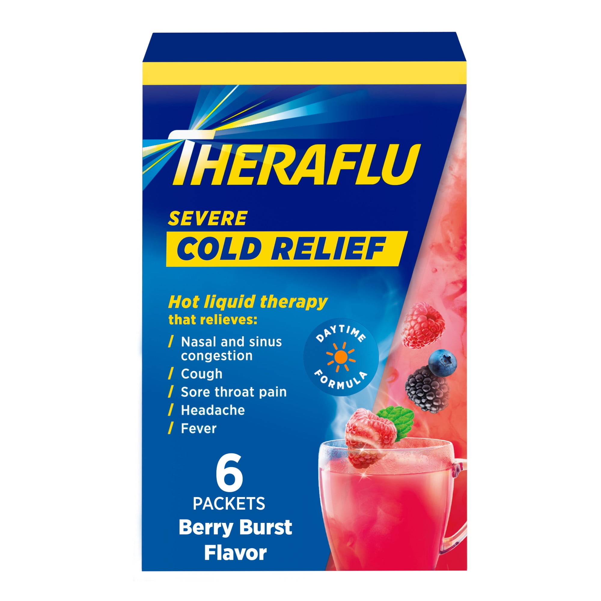 Theraflu Daytime Severe Cough Cold and Flu Daytime Relief Medicine ...