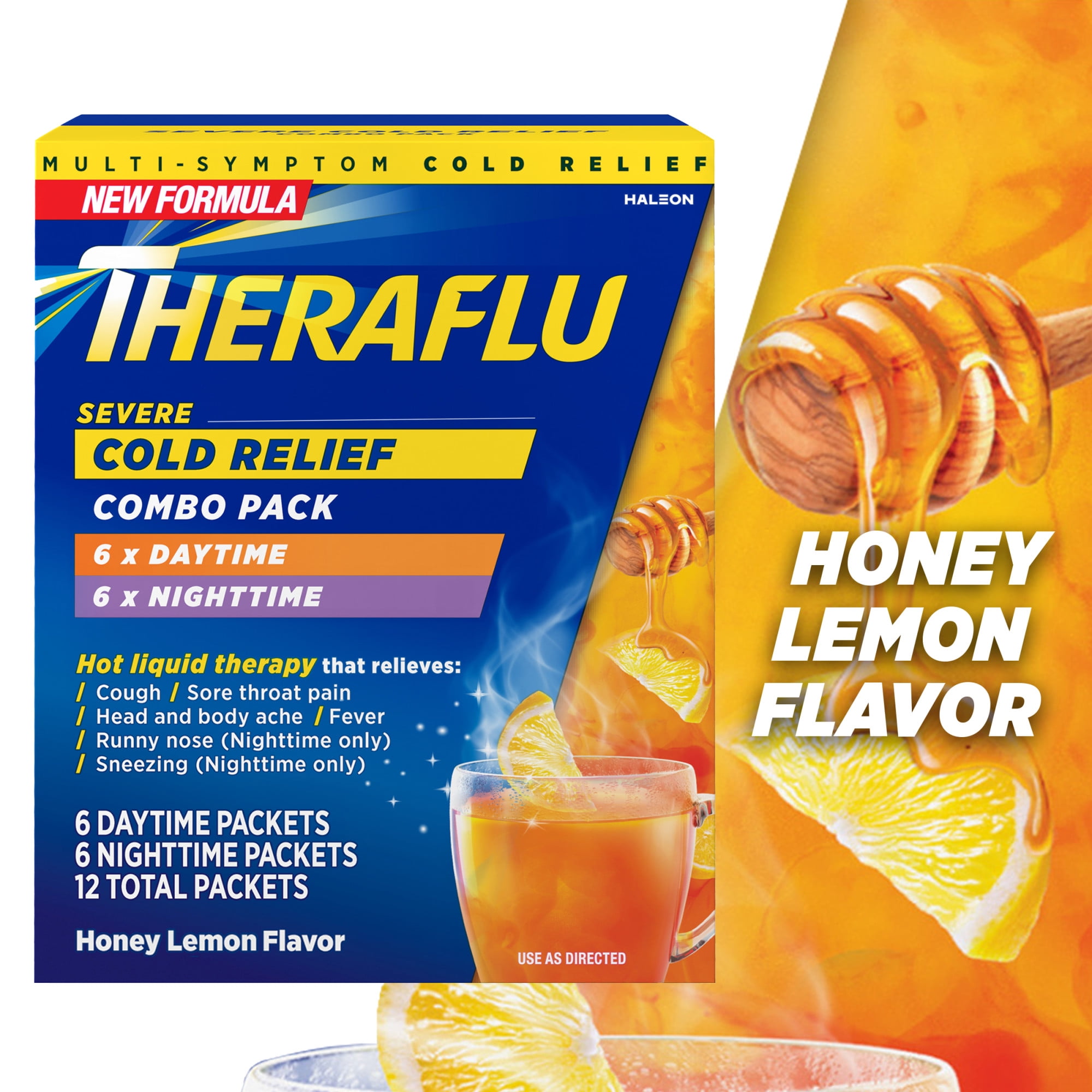 Theraflu Severe Cough Cold and Flu Day and Nighttime Relief Medicine ...