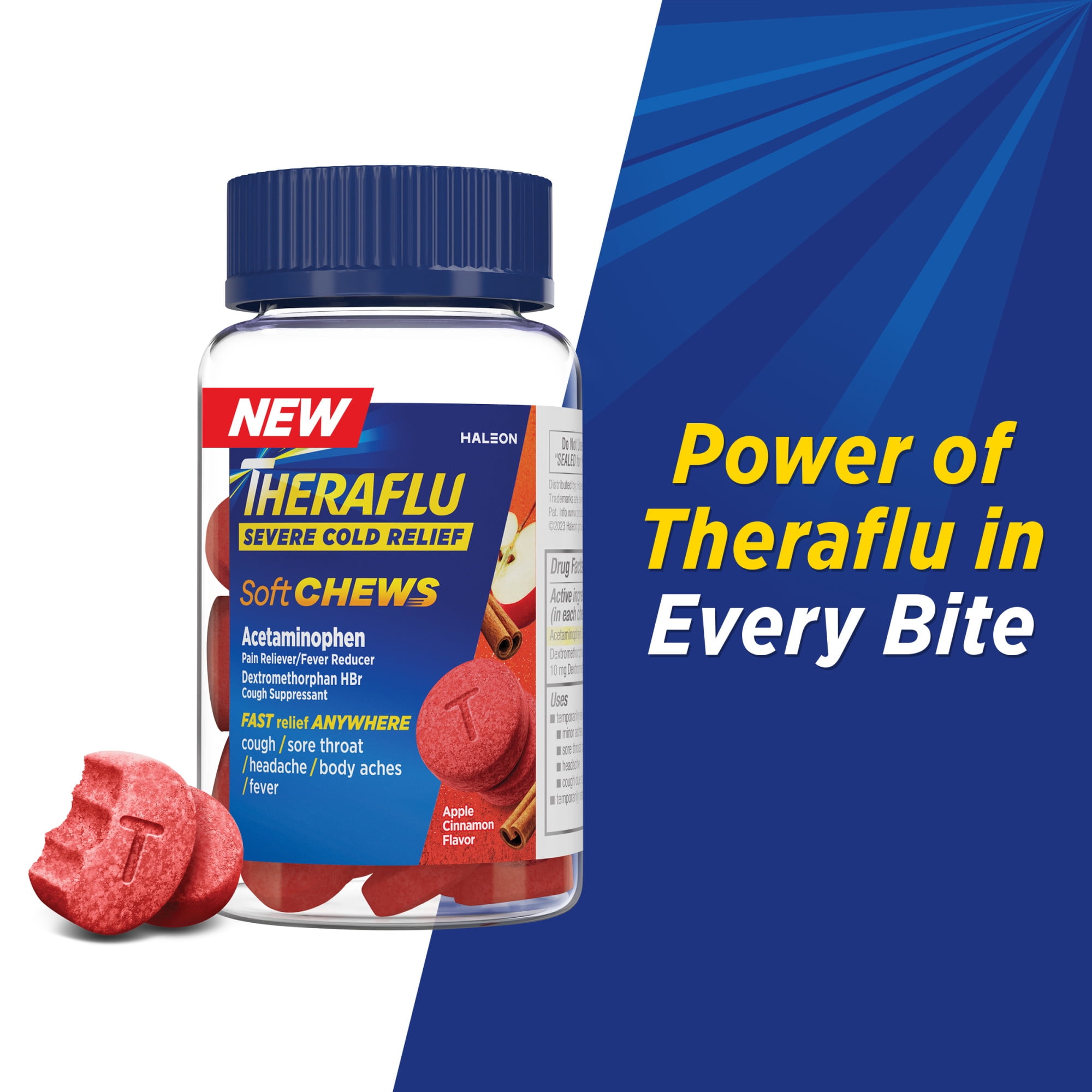 Theraflu Soft Chews, Daytime Severe Cold Relief Cold and Flu Medicine ...