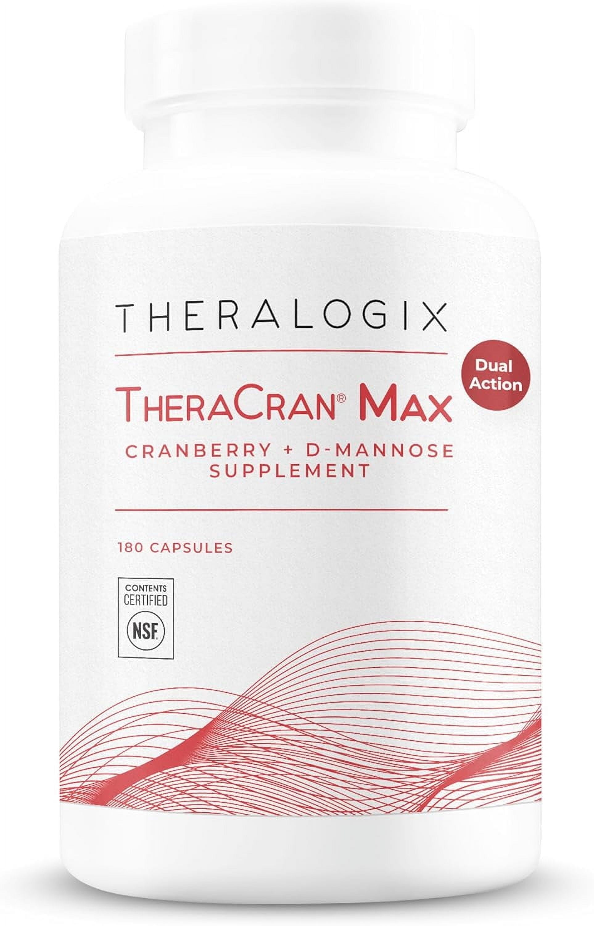 Theralogix TheraCran Max - Cranberry + D-Mannose Supplement for Men ...