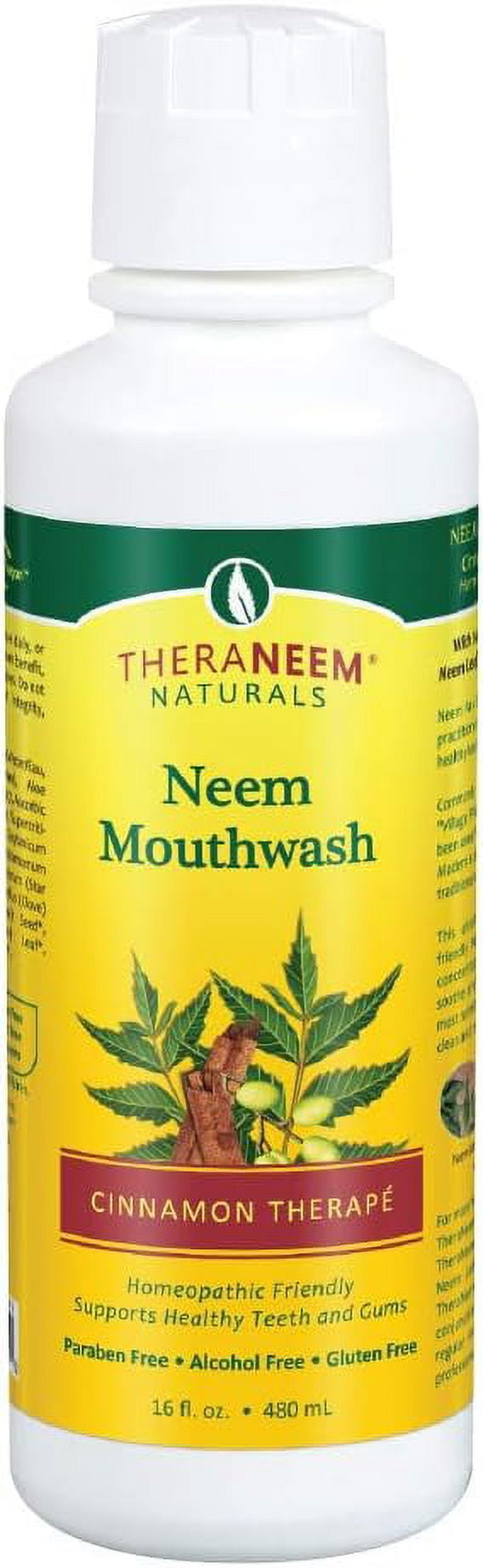 Theraneem Neem Mouthwash Supports Healthy Teeth & Gums, 16 oz, 4 Pack ...