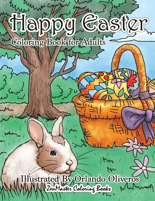 Therapeutic Coloring Books for Adults: Happy Easter Coloring Book for ...