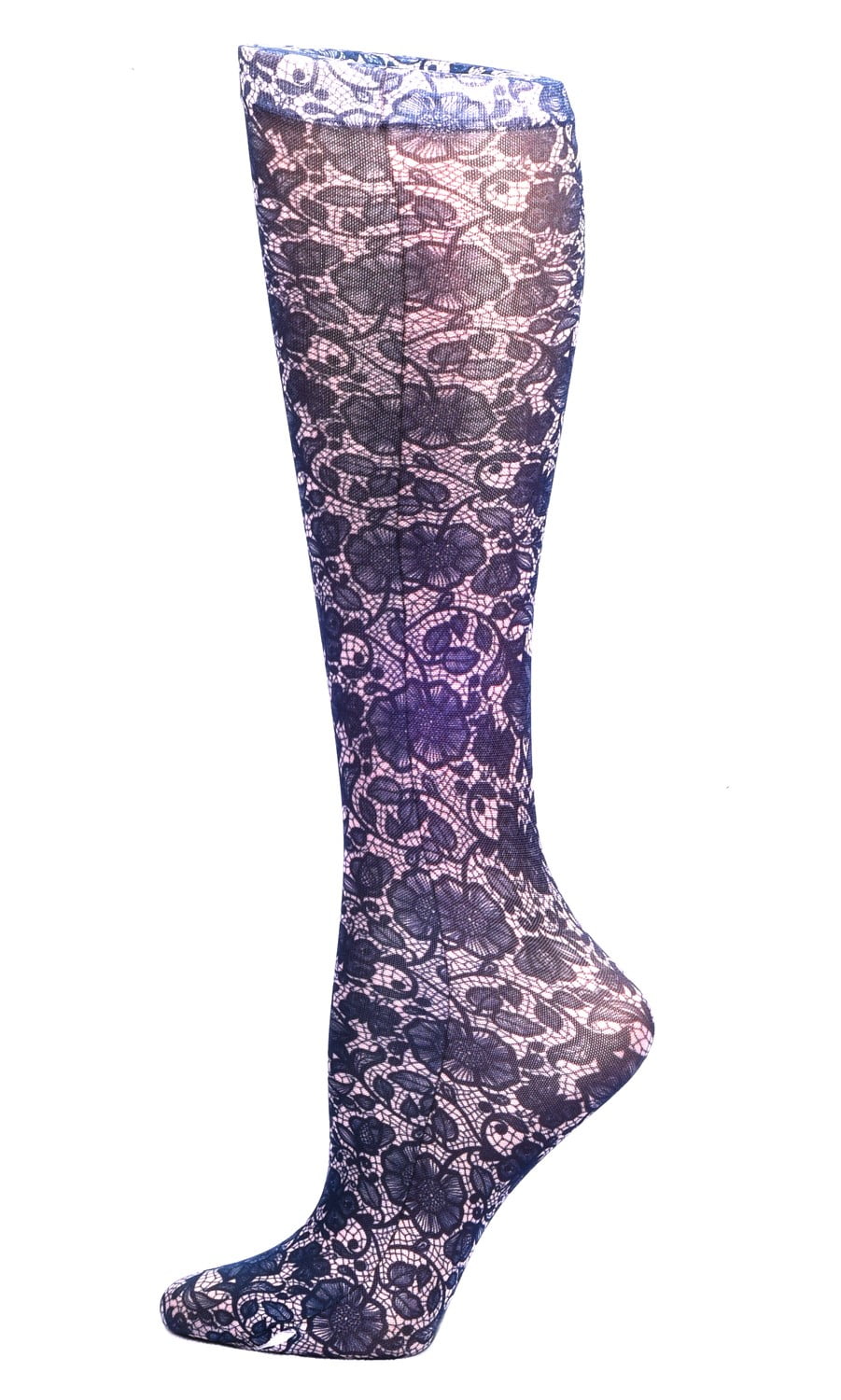 Therapeutic Compression Socks, 8-15 mmHg, Navy Lace - Walmart.com