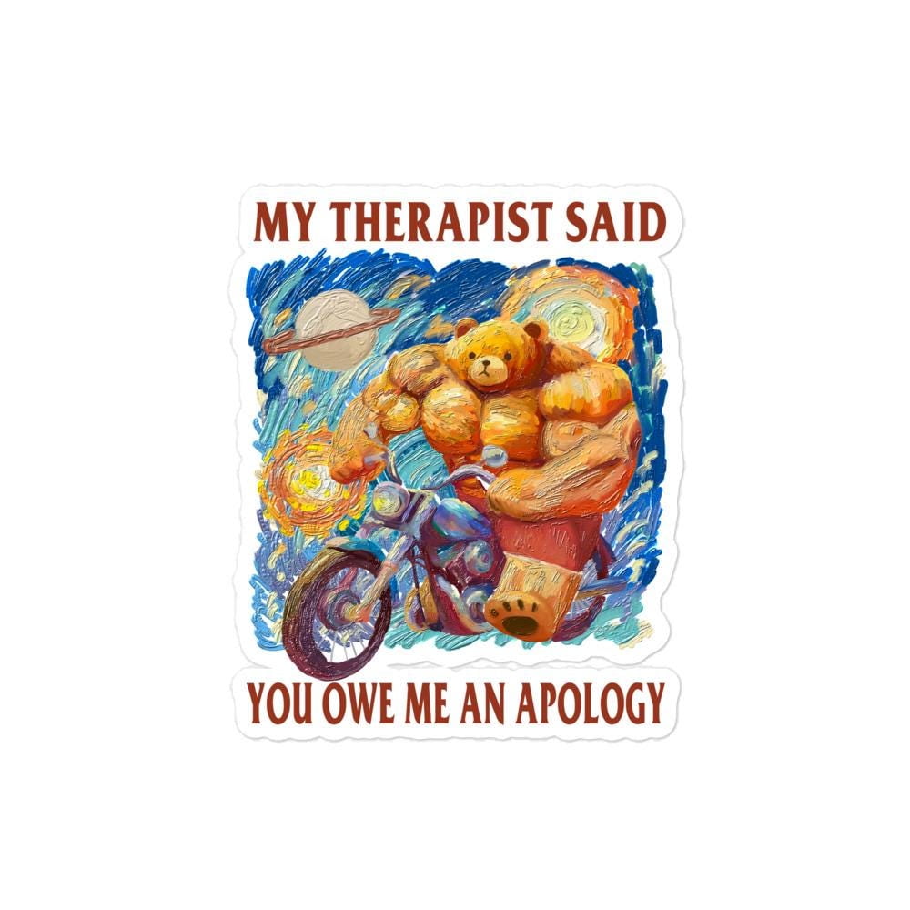 Therapist Apology Bubble-free stickers vinyl decal cute sticker ...