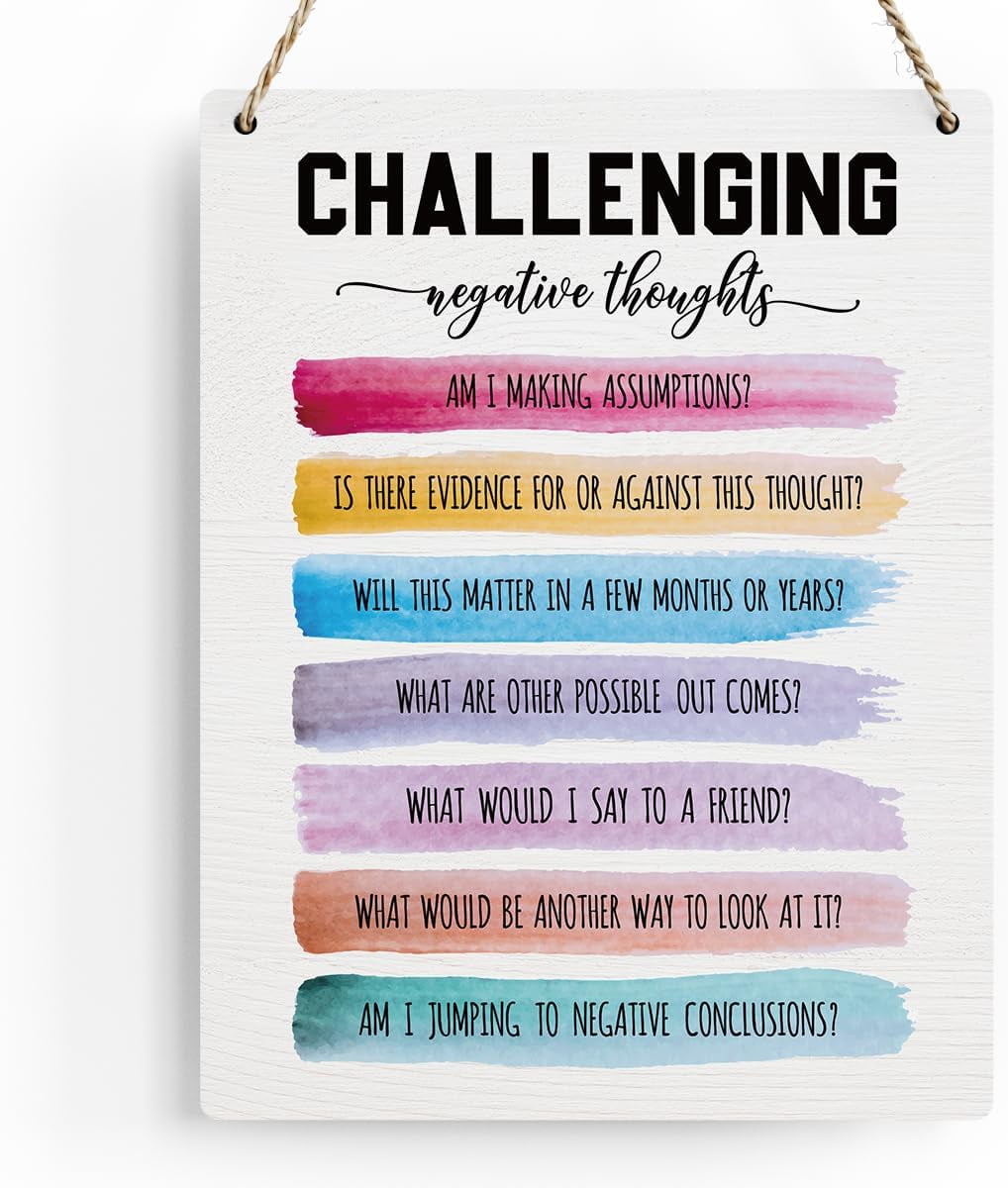 Therapist Office Decor Wood Sign Wall Art, Cognitive Behavioural ...